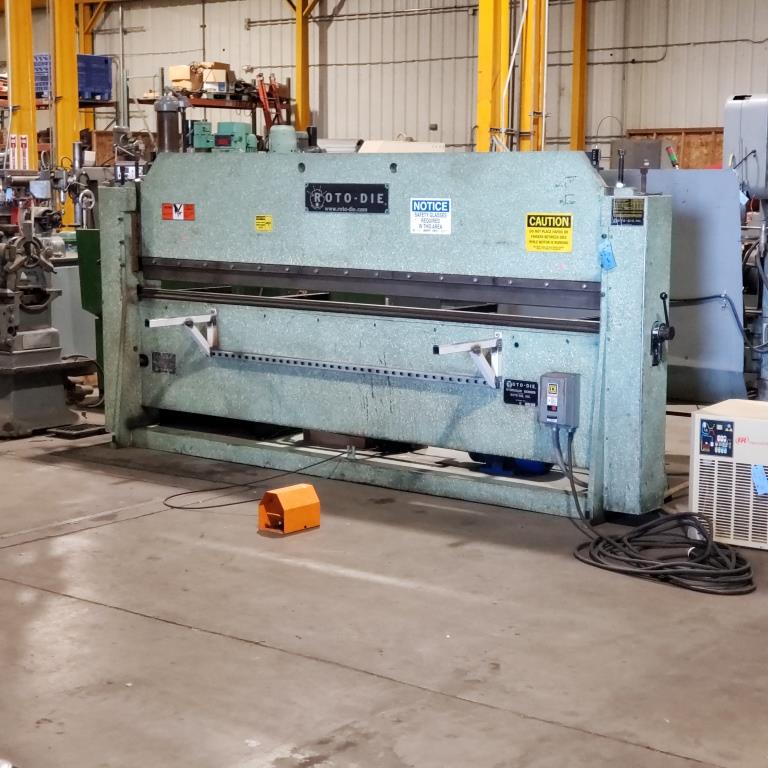 16 Ga. x 120", ROTO-DIE, HYDRAULIC BENDER, MODEL#10, USED | ScottMachinery