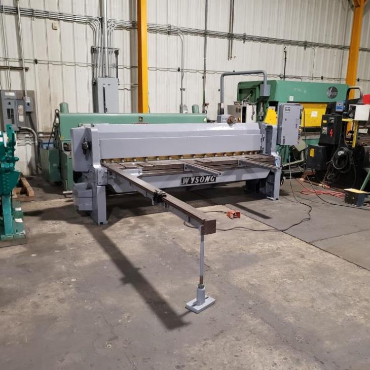 10 Ga. x 120", WYSONG MECHANICAL POWER SHEAR, MODEL#1010, USED ...